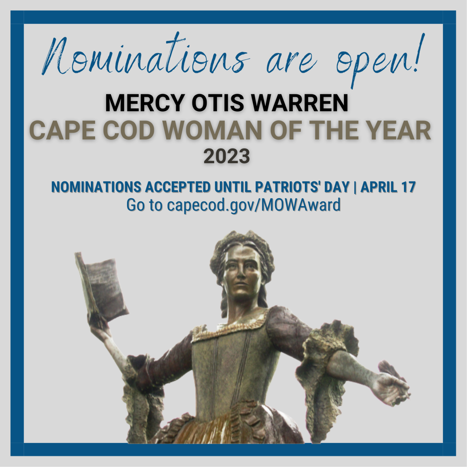 Nominations Now Open for Mercy Otis Warren "Cape Cod Woman of the Year ...