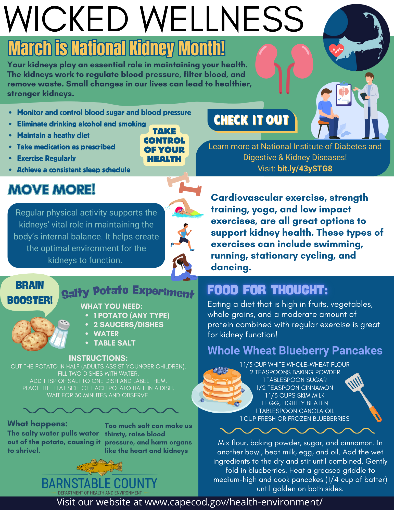 Wicked Wellness: March is National Kidney Month! - Barnstable County